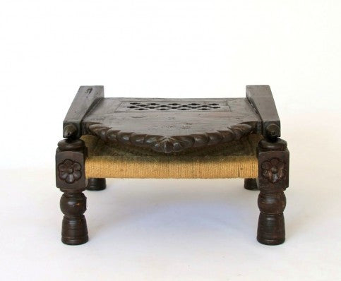 Carved Wood Pidda Chair- Indian Inspired Furniture- Folding Chair-Tara ...