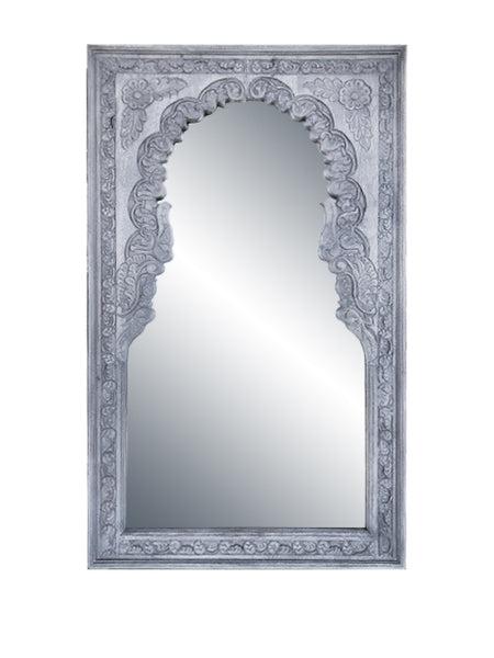 Reclaimed Wood Indian Arched Mirror - Indian Inspired Decor- Tara Design