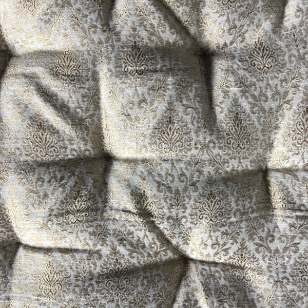 Cream Brocade fabric Chair Cushion – Tara Design
