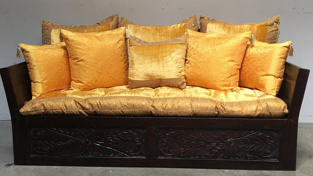 Hand Carved Sheesham wood Double size Sofa – Tara Design
