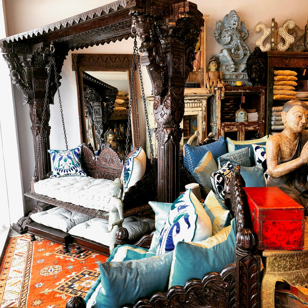 Traditional Indian Jhula Swing - Mediterranean style At Tara Design.