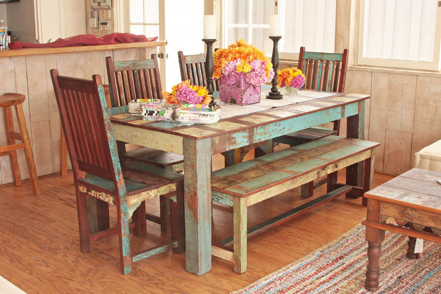 Reclaimed Wood Dining Set-Moroccan Inspired Furniture- Tara.design.com ...