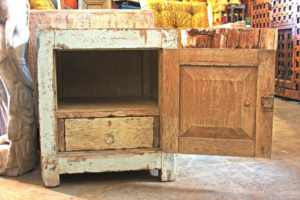 Vintage Safe End Table- Altar- Indian Inspired Furniture- Tara-Design ...